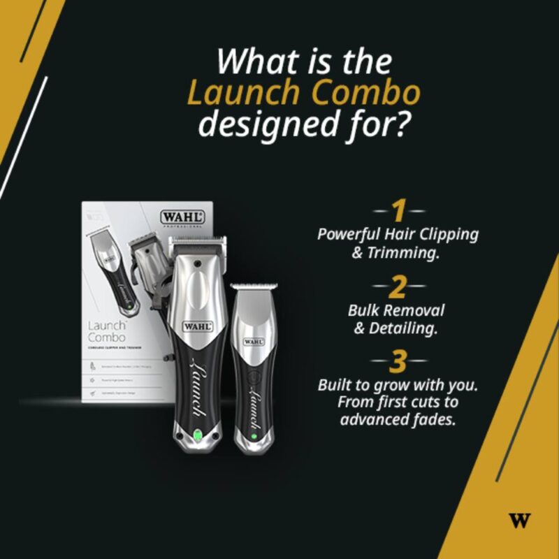 Wahl Launch Combo Cordless Clipper and Trimmer - Beauty Kick